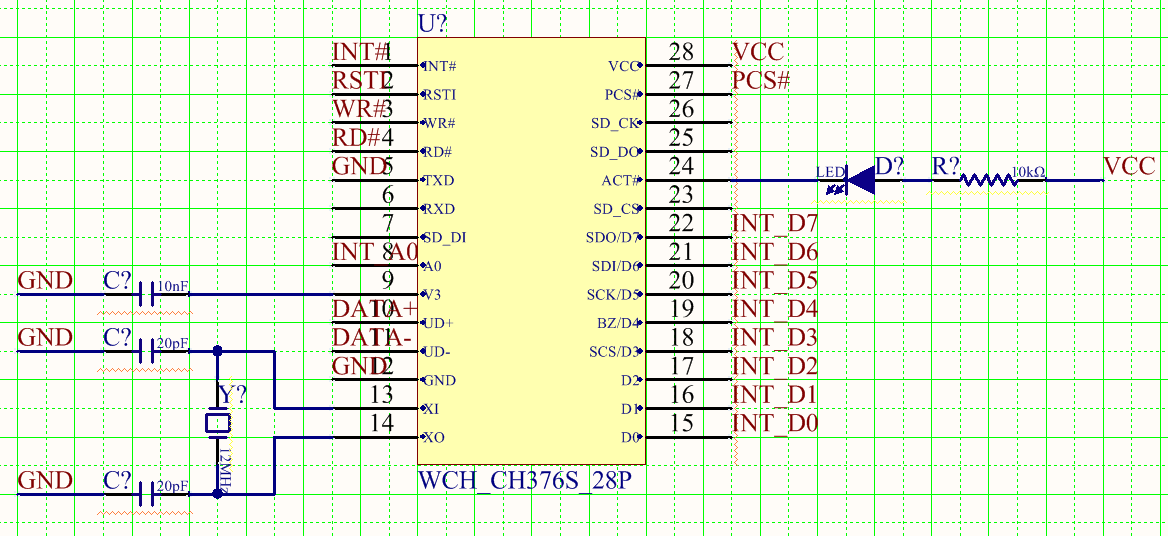 CH376S并口总线5V原理图这样对吗 - 沁恒微电子社区
