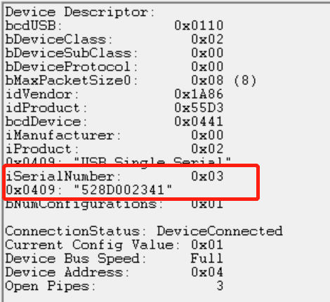 CH343G 的 芯片内置 Unique ID(USB Serial Number)，怎么查看的， - 沁恒微电子社区