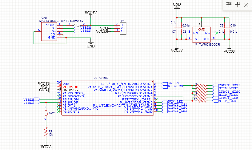 ch552t 3.3v供电无法启动 - 沁恒微电子社区