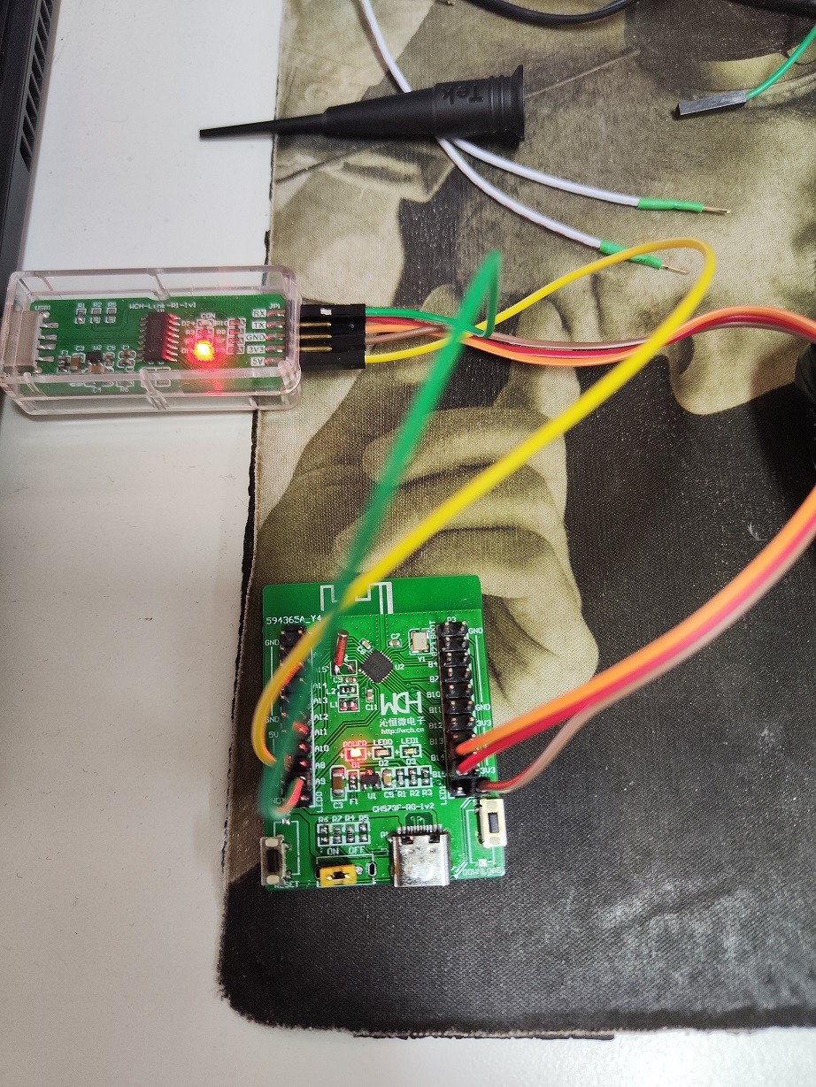 ?CH573下载官网PCB自己打板焊接，下载例程Peripheral，搜索不到BLE，会是什么原因造成？ - 沁恒微电子社区