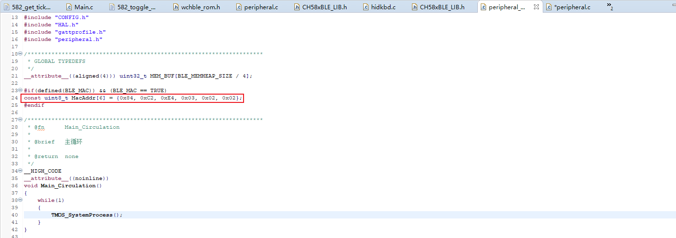 CH582作为蓝牙从机时，如何获取自身的蓝牙mac地址呢？ - WCH沁恒单片机 - 电子技术论坛 - 广受欢迎的专业电子论坛!