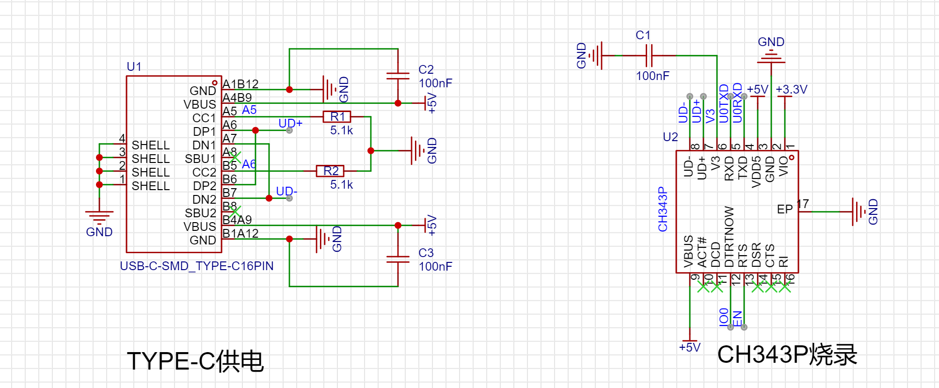 TYPEC的D+/D-布线问题影响CH343P的串口识别异常问题 - 沁恒微电子社区