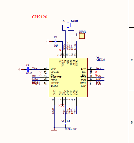 CH9120选择多少负载电容的晶振 - 沁恒微电子社区