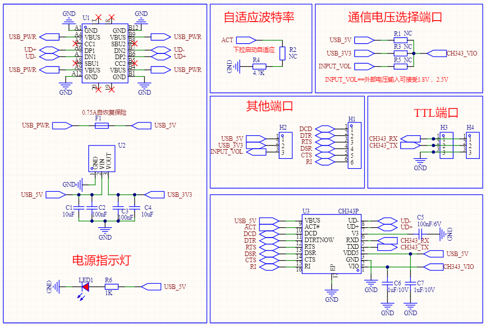 CH343P使用TypeC接口，只有一个方向可以识别到 - 沁恒微电子社区