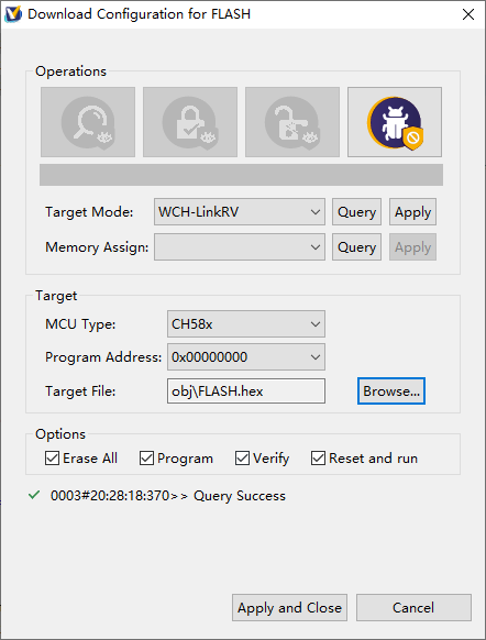 WCH-LINKE 无法在MounRiver中对CH582M下载程序 - 沁恒微电子社区