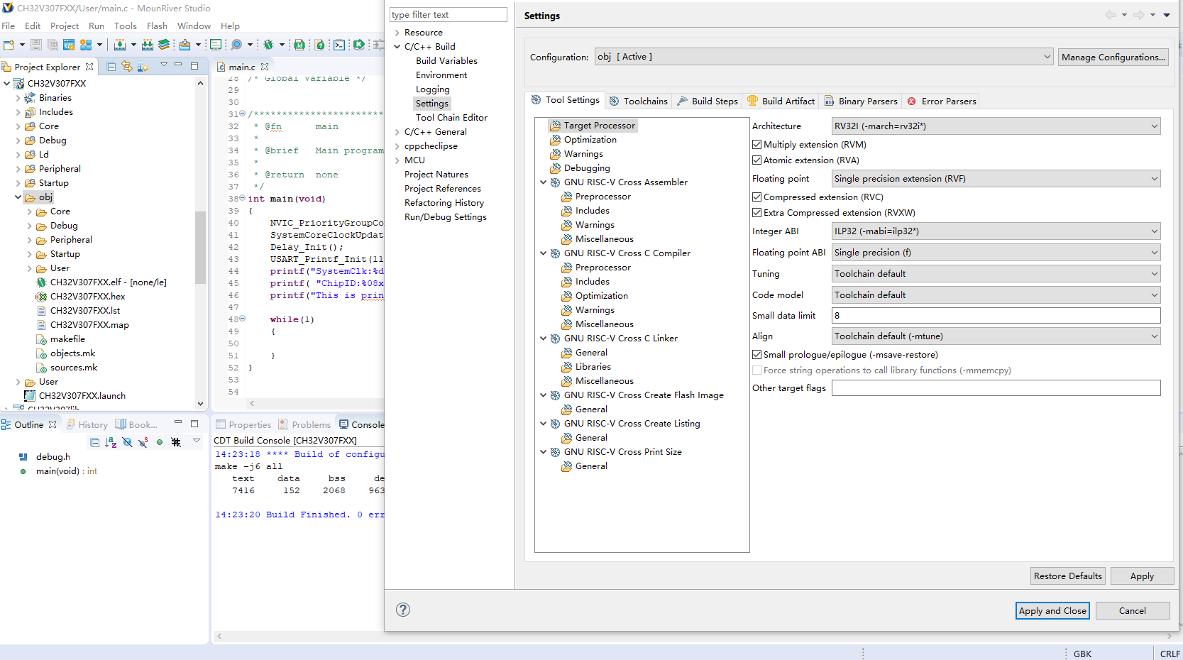 CH32V307VCT6开浮点运算就会报错 - 沁恒微电子社区