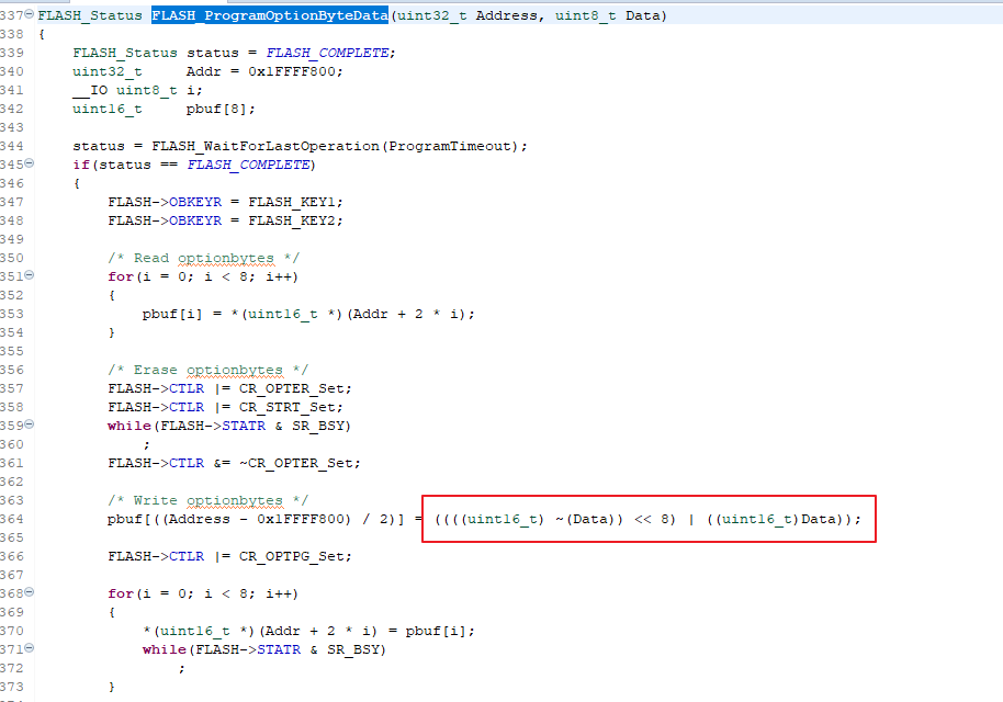 关于flash的疑问，除了一次写入16位数据的函数，有没有一次写入8位数据的函数啊？ - 沁恒微电子社区
