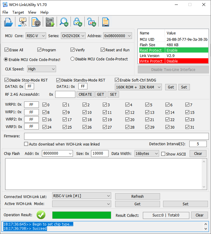 WCH-LinkUtility 软件无法给MCU解锁 - 沁恒微电子社区