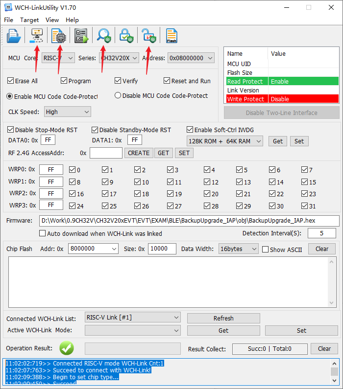 WCH-LinkUtility 软件无法给MCU解锁 - 沁恒微电子社区