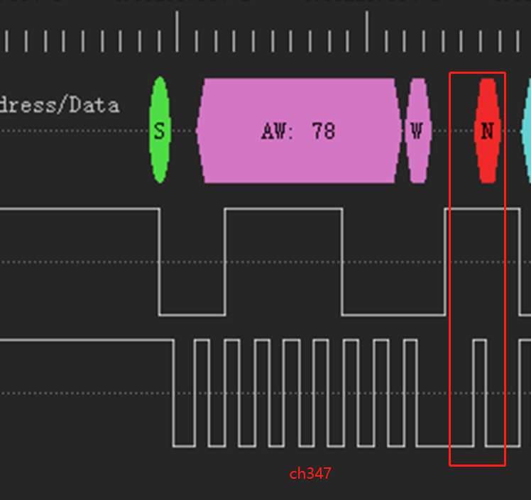 使用CH347 I2C功能 ACK 信号问题请教。使用逻辑分析仪查看ack信号时钟位置与单片机发出不同，不能正常连接传感器 - 沁恒微电子社区