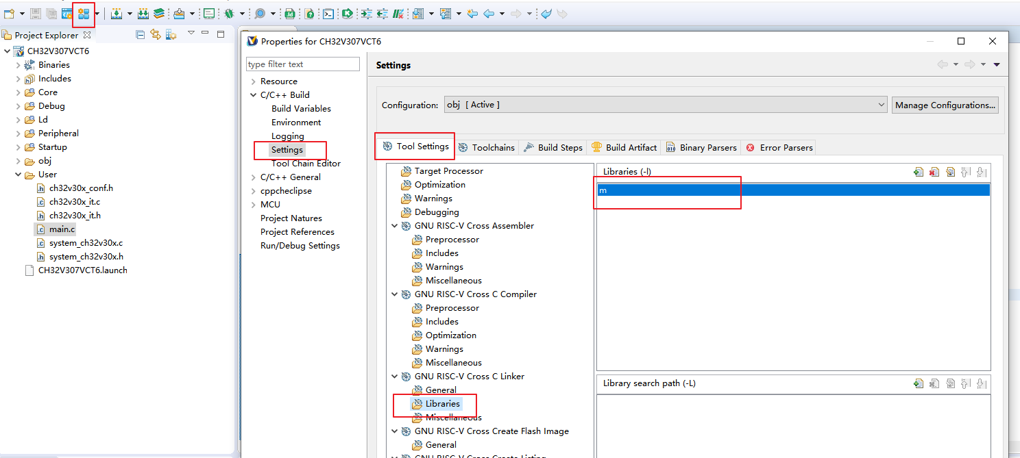 MounRiver Studio 使用log计算对数 报错undefined reference to `log' - 沁恒微电子社区
