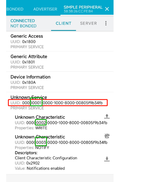 想修改蓝牙链接中的UUID，如下图 - 沁恒微电子社区