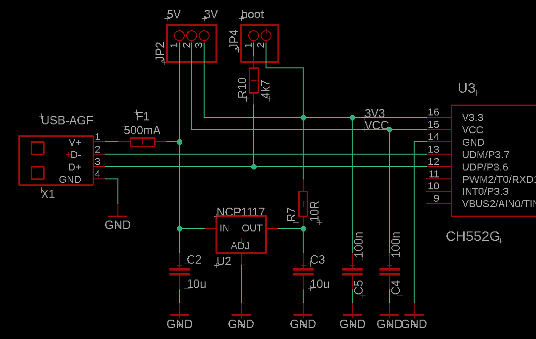 power ch552 with 5 or 3.3V - 沁恒微电子社区