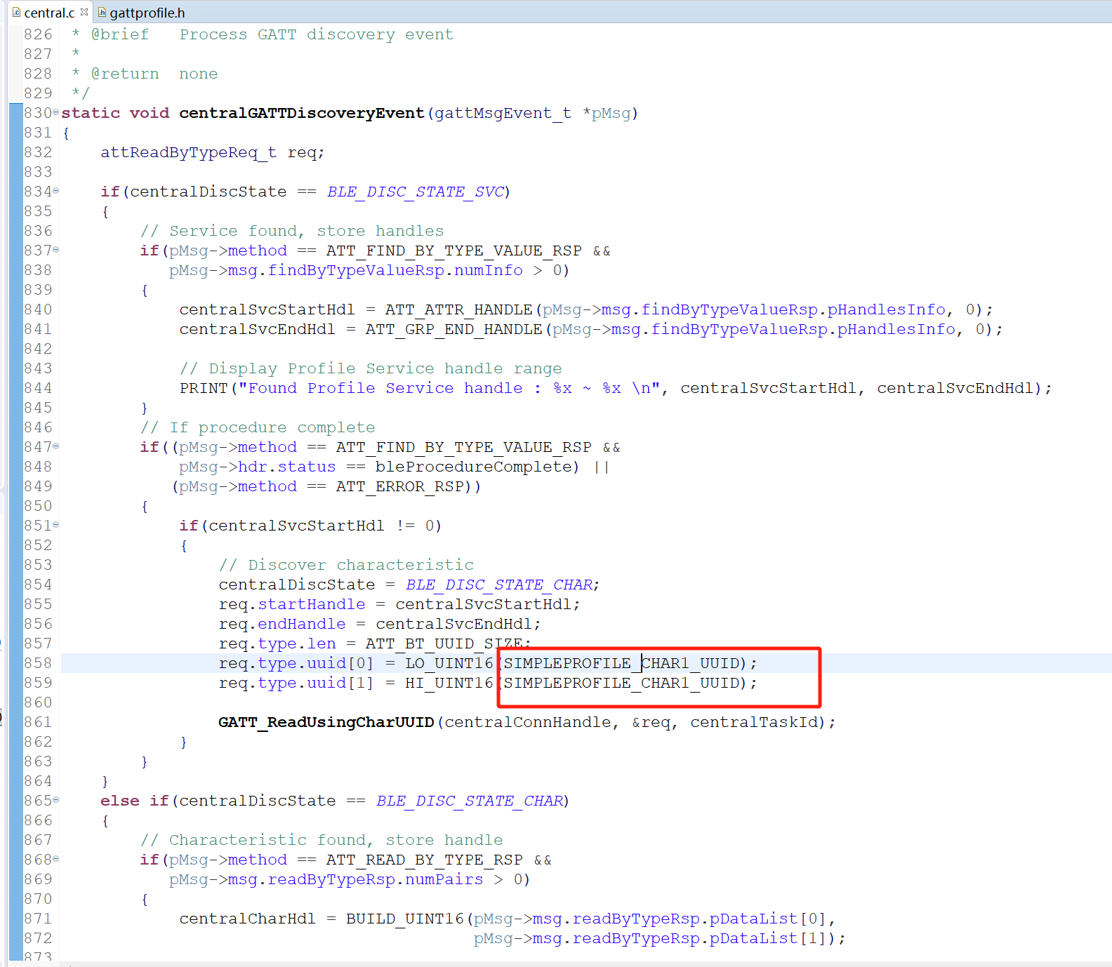 CH583 相互通信需要将主机枚举从机的uuid修改为从机对应的。请问在那里进行修改呢？ - 沁恒微电子社区