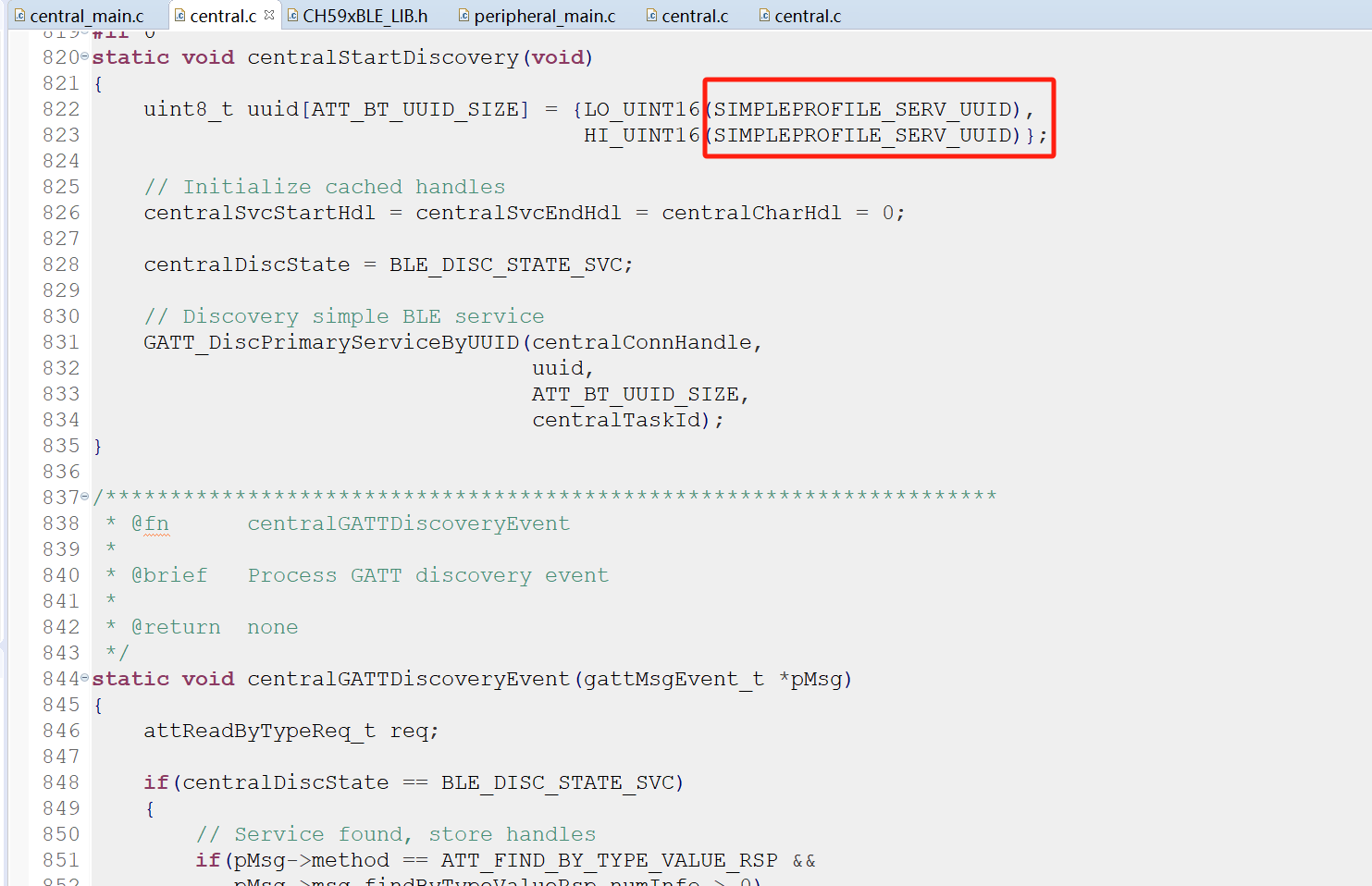 CH583如何连接广播包无服务uuid的从机 - 沁恒微电子社区