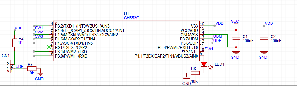 CH552配置好带HID设置的程序后，使用不同的数据线、扩展器会出现无法下传递数据的情况（显示是电脑端虽然找到的对应USB_PID的设备，但是 ...